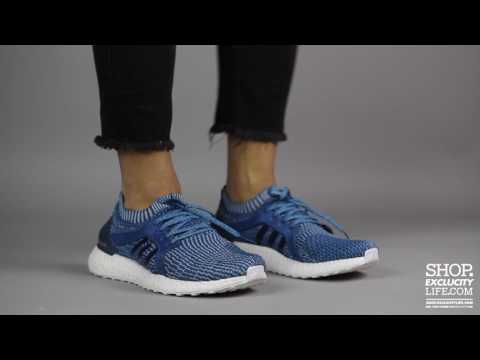 Adidas Ultraboost X "Parley" Ocean Blue On feet Video at Exclucity