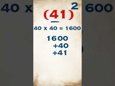 Square Trick of 41 | square of number with unit digit 1 | square of 41 | #shorts | #viral #trending