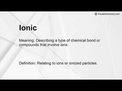 Ionic Meaning