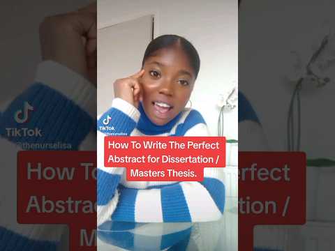 Write the perfect abstract for your dissertation/thesis. #shortvideo #shorts