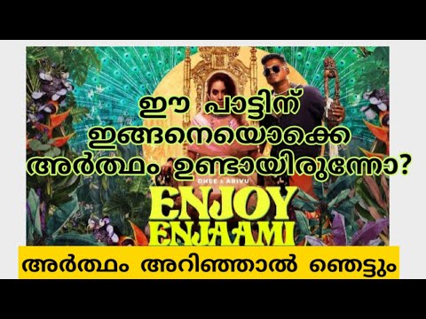 Dhee ft. Arivu | ENJOY ENJAAMY  LYRICS DECODING MALAYALAM - Enjoy Enjaami MEANING  MALAYALAM | Arivu