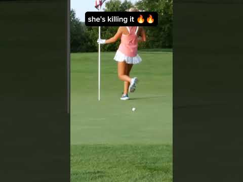 INSANE trick shot by @gabbygolfgirl🔥
