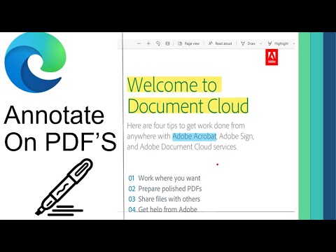 How to Annotate(Draw) on PDF files using Microsoft Edge