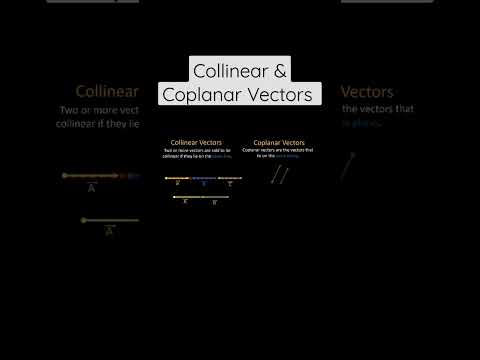 What are Collinear & Coplanar Vectors? #youtubeshorts #geometry #maths #mathstricks #physics
