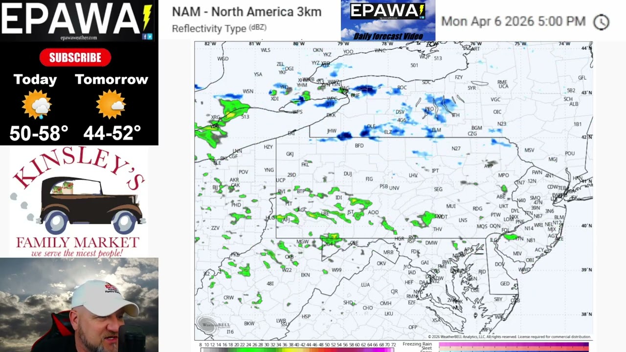 Monday April 6th, 2026 video forecast