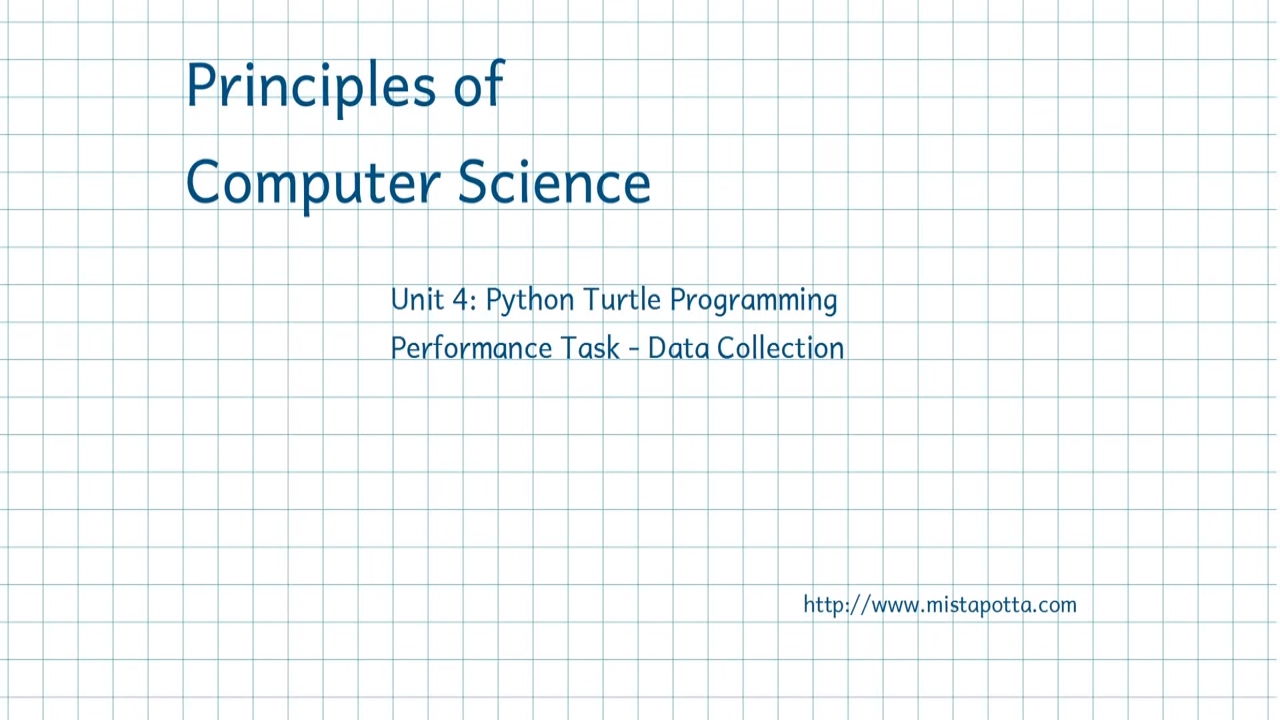 CS Principles - Unit 4 Performance Task