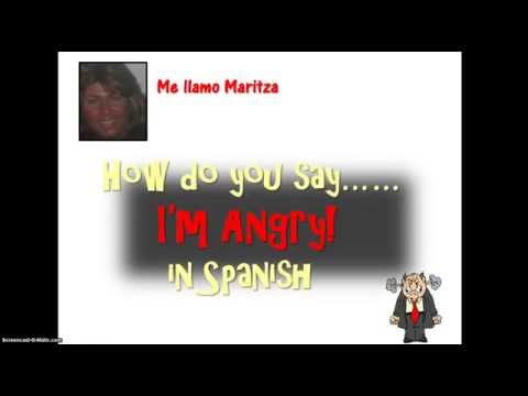 How Do You Say ‘I’m Angry’ In Spanish-Enojado