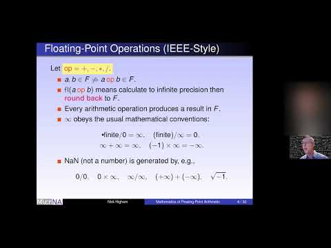 Naylor Lecture 2020: Mathematics of today's floating-point arithmetic, Nicholas J. Higham