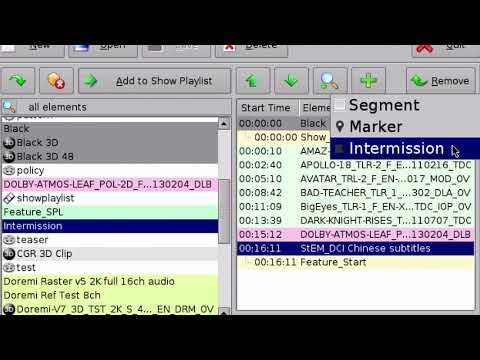 SERVER DCP, IMB ShowVault CineLister Intermission