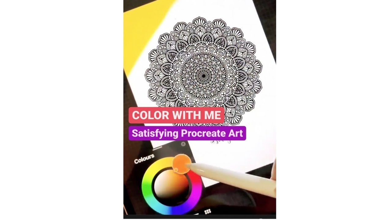 Mandala Coloring Video | #shorts #reels | Procreate Art | Ipad Art | Satisfying Art Challenge