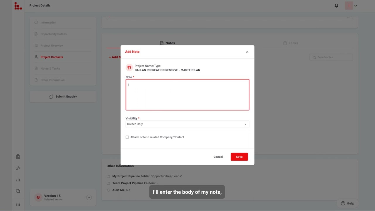 LeadManager | How to Create a Note