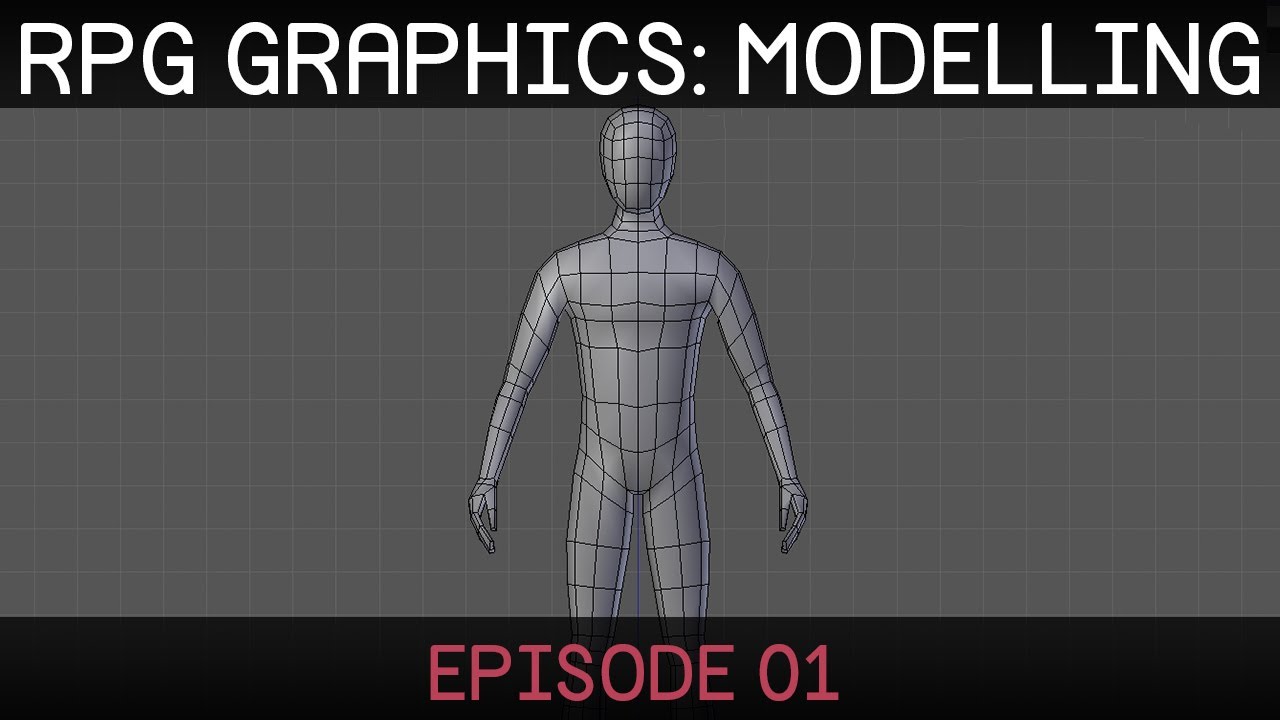 RPG graphics E01: Character model [Blender]