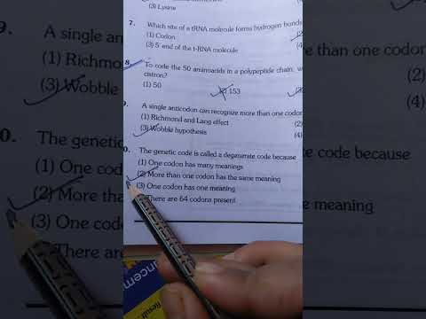 The genetic code is called a degenerated code because?#geneticcode #NEET#allen #futuredoctor#shorts