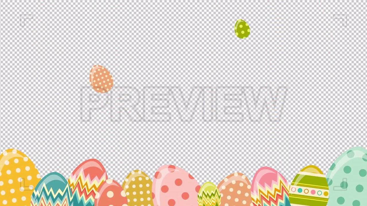 Falling Easter Eggs  Motion Graphics