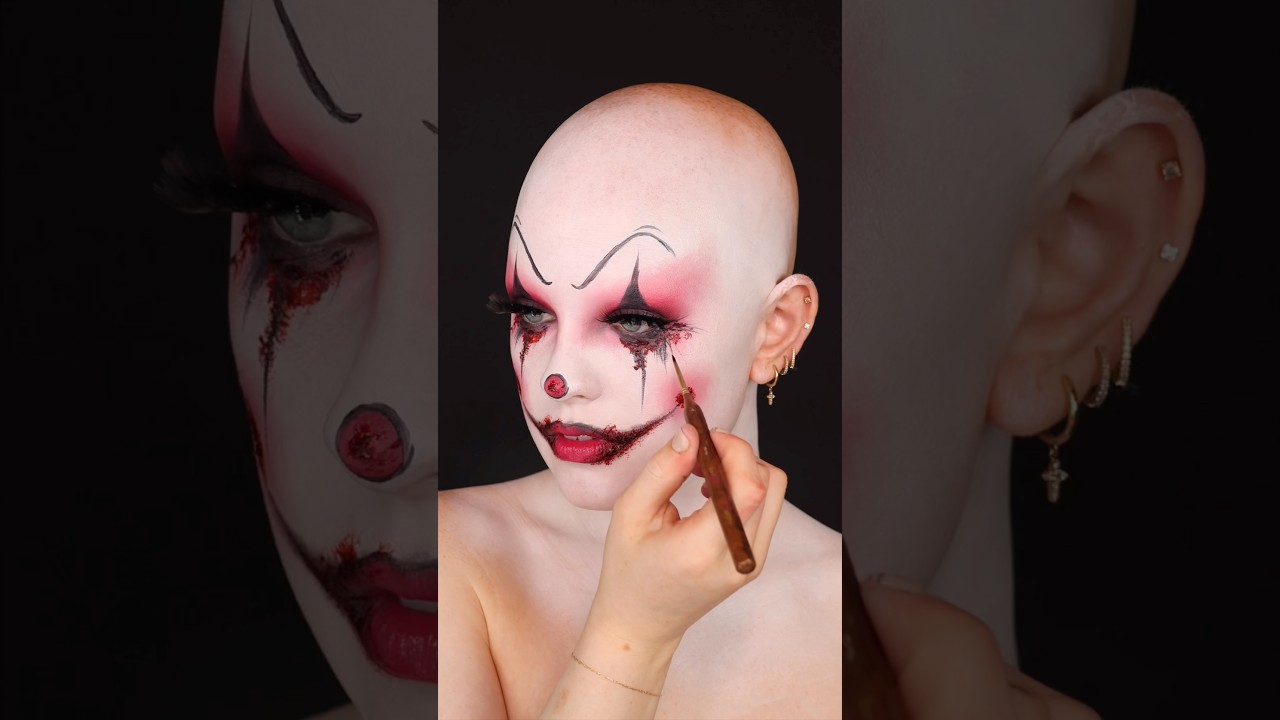 Easy clown Halloween makeup 🤡  WHAT LOOK NEXT ANY IDEAS???? #halloweenmakeup #clown