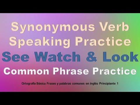 Synonymous Verb Practice See Watch Look - #HTETComitan #SETChiapas