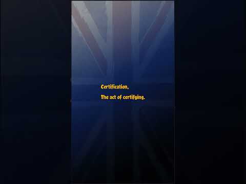 Certification Pronunciation & Meaning British English #english #pronunciation #britishaccent