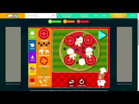 Make a Pizza Game for Kids • ABCya! Play by 9 & 4 years old kids no elders guide. Very well played.
