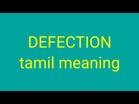DEFECTION tamil meaning/sasikumar
