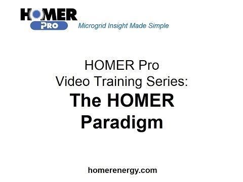 HOMER Renewable Energy Software Training - The HOMER Paradigm