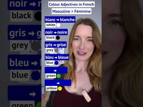 Colour Adjectives in French