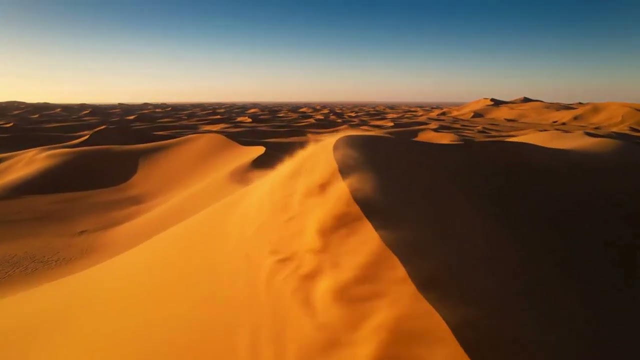 Desert Landscape 4K | Beautiful Sand Dunes Scenery