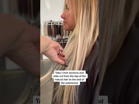 Blending hair extensions - Pro tip! #hairextensionspecialist #hairextensions #blendinghair
