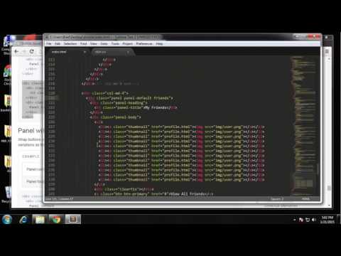 Learn Build a multi page Social Network Template using Bootstrap Part 4 - Mind Luster