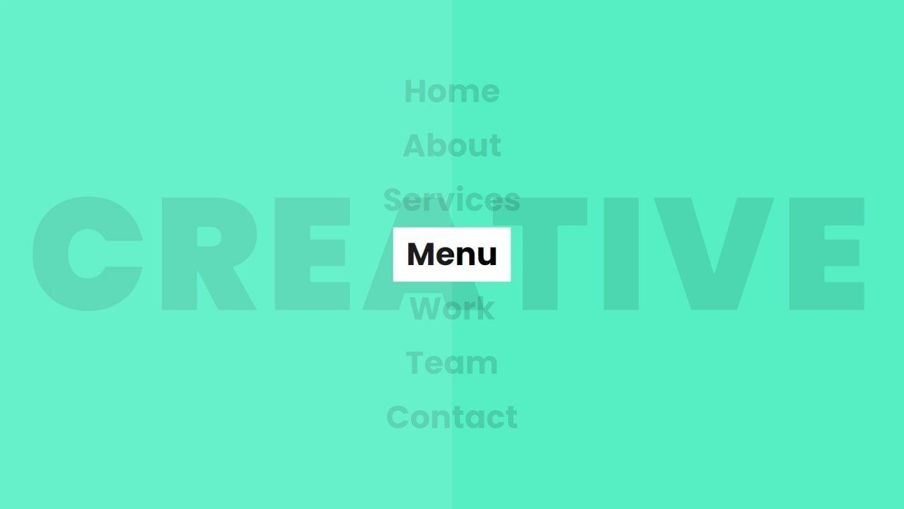 Pure CSS Creative Menu Hover Effects | Html5 CSS3 Tutorial