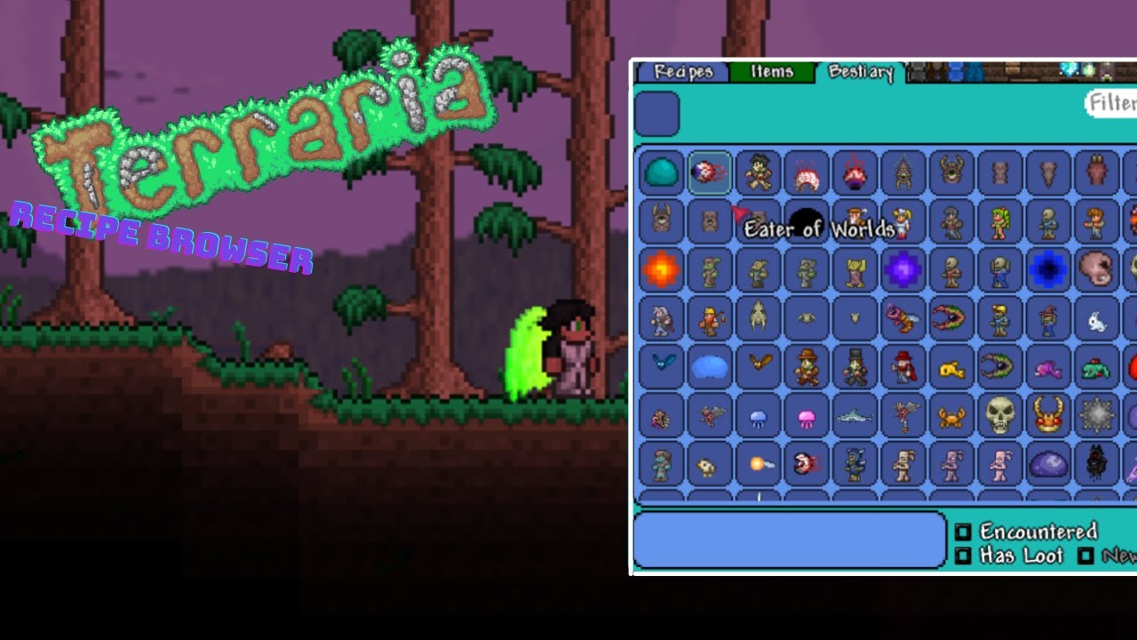 Terraria's recipe browser!