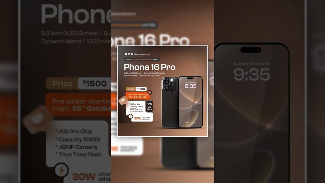 i phone poster design in Photoshop | graphic design
