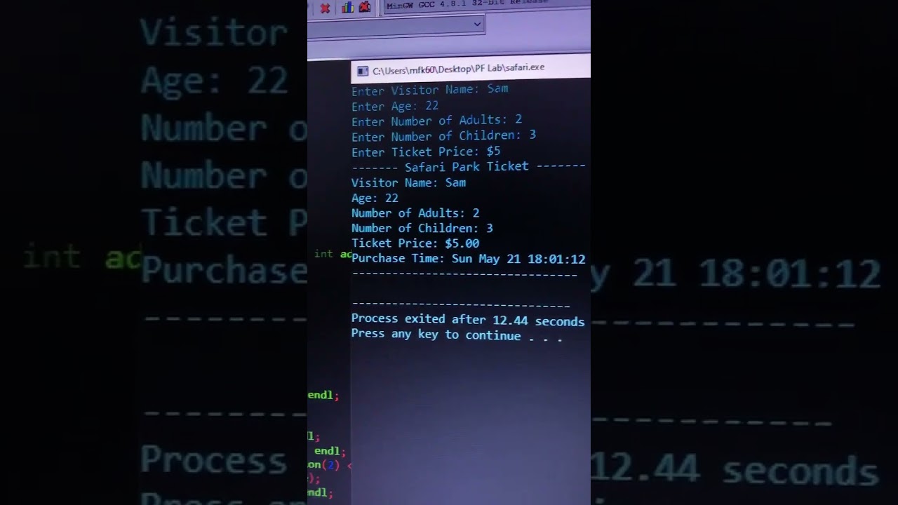 safari ticket c++#codingninja #coders #coderstokyo #codinglife #codelife #codemasters #code #coding
