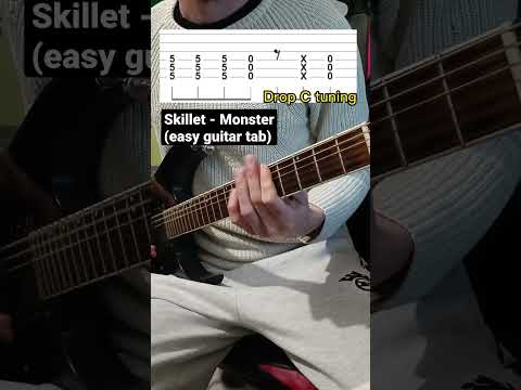 Easy guitar tab: Skillet - Monster