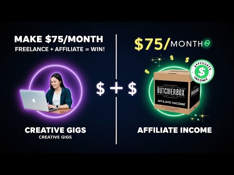Make $20–$75/Month with Freelance Creative Program & ButcherBox Affiliate