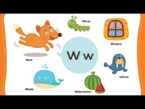 Words that start with W| Alphabet W with examples for Toddlers| W words for kids| Kids Learning
