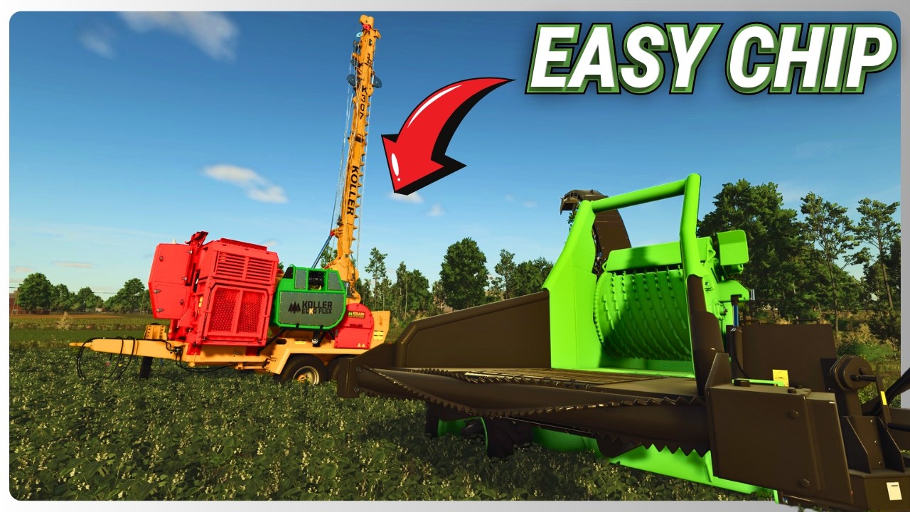 Efficient Wood Chipping System in Farming Simulator 25 - FS25