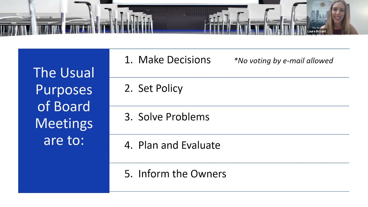 How to run a board meeting effectively