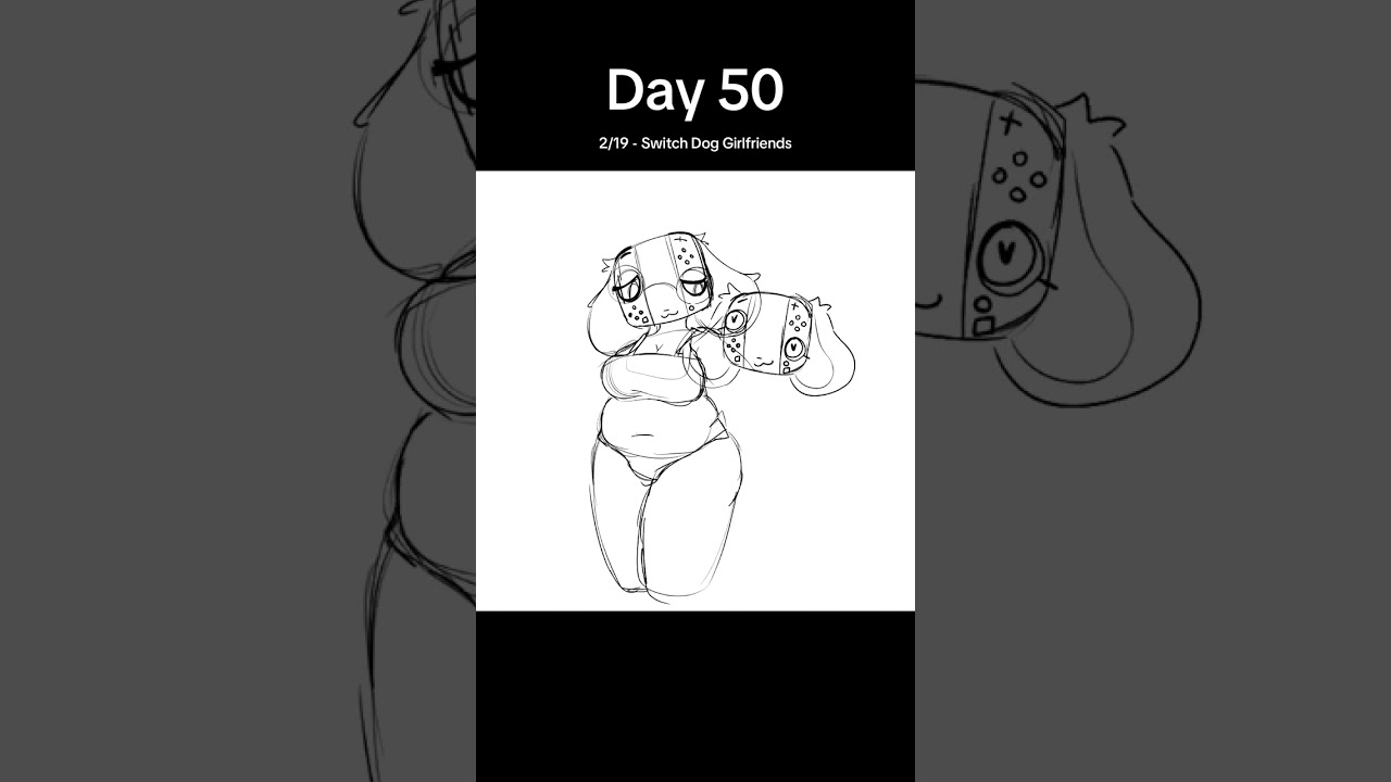 DAY 50 Switch Dog Girlfriends #art #furry #furryart #timelapse #procreate #nintendo #nintendoswitch