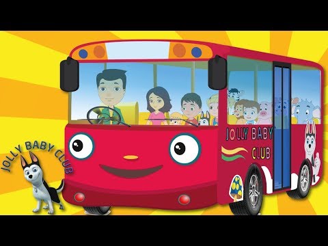 Wheels on the bus | Nursery Rhymes and more | 2D version by Jolly Baby ...