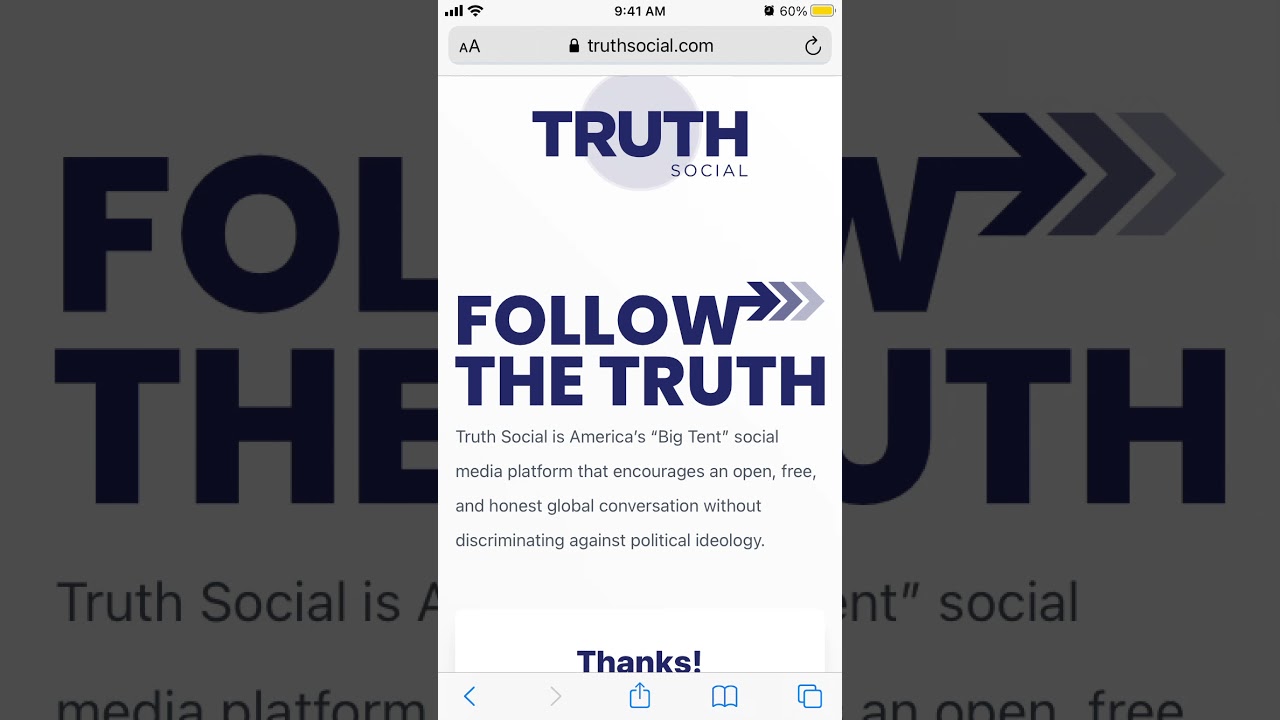 TRUTH Social app How to sign up for Waiting List?