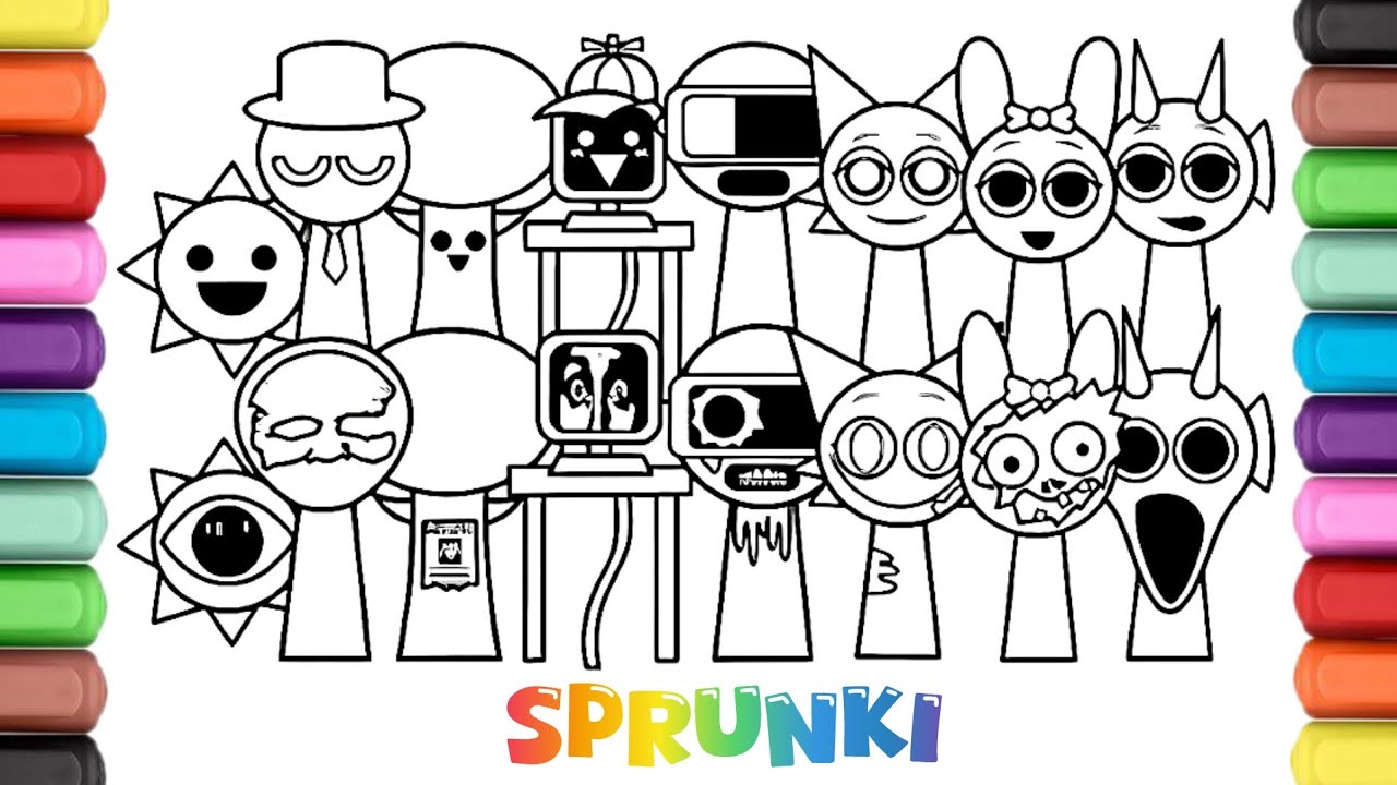 Incredibox Sprunki New Coloring Pages / Color Phase 1 VS Phase 2