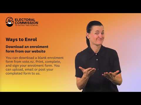 Information on ways to enrol in New Zealand Sign Language