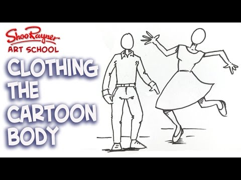Drawing Cartoon People #6 Clothing the Cartoon Body | Shoo Rayner