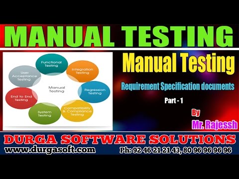 Manual Testing | Requirement Specification documents Part - 1 by Rajeesh