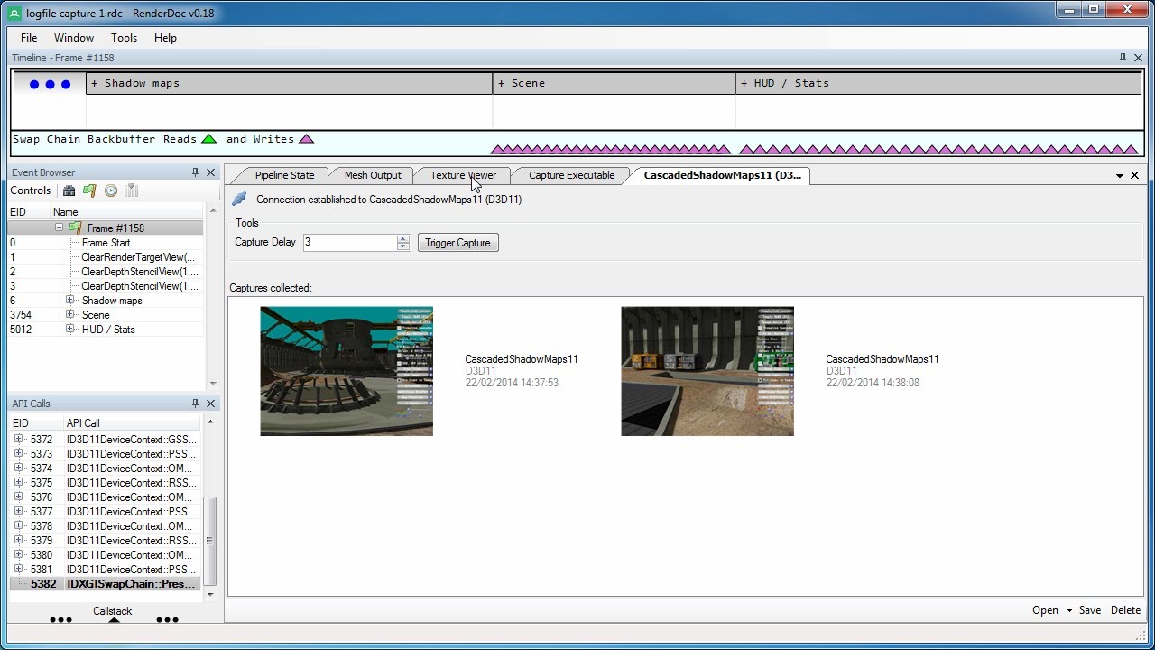 RenderDoc - Capturing a log