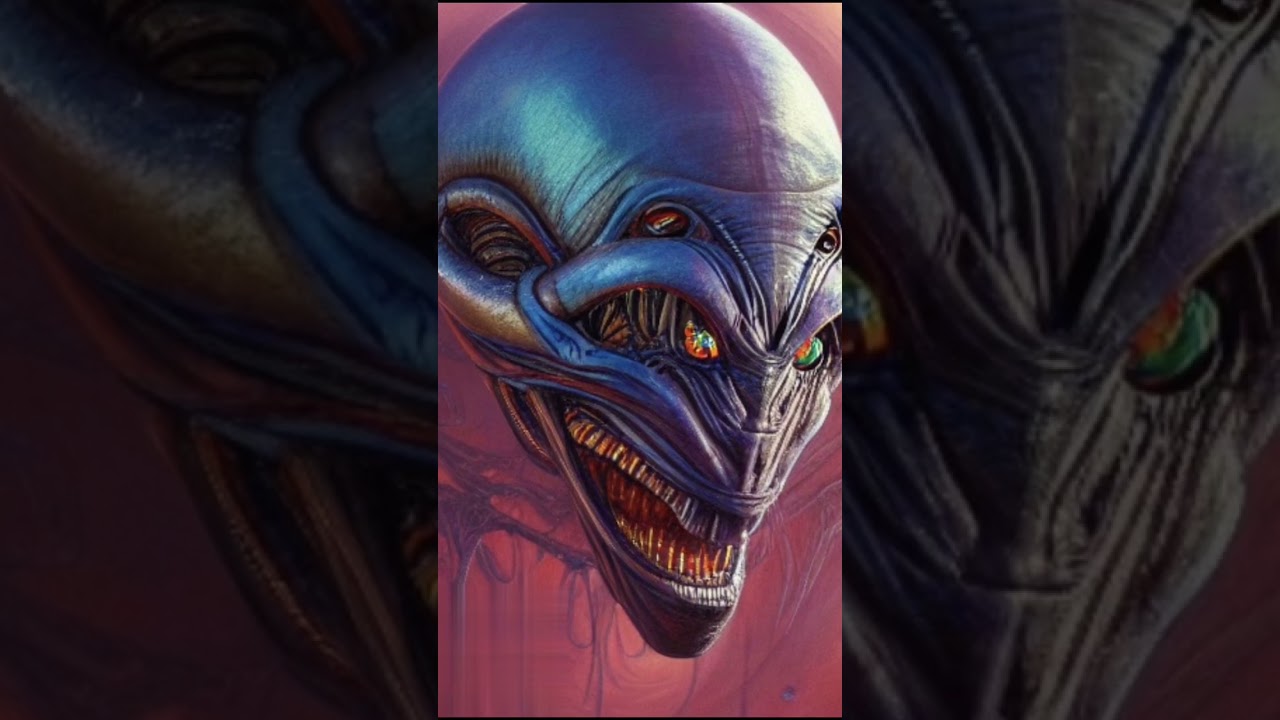 Creepy Alien Faces AI generated  #artificialintelligence #AI #image #alien #face