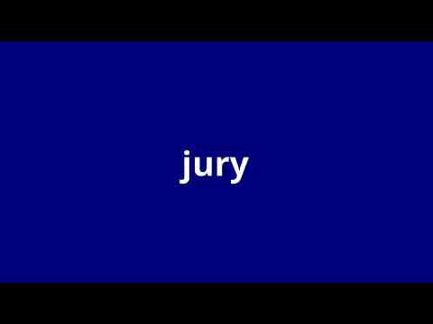 what is the meaning of jury