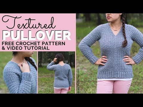 Textured Pullover - Free Crochet Sweater Pattern for Beginners | Yay For Yarn