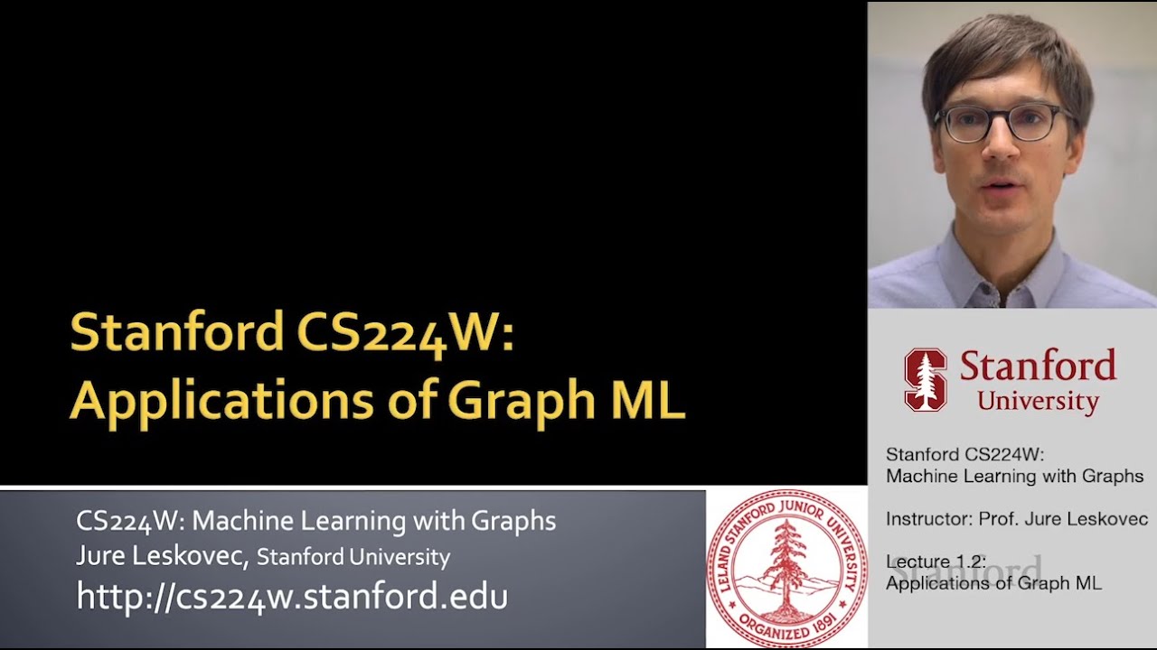 Stanford CS224W: Machine Learning with Graphs | 2021 | Lecture 1.2 - Applications of Graph ML