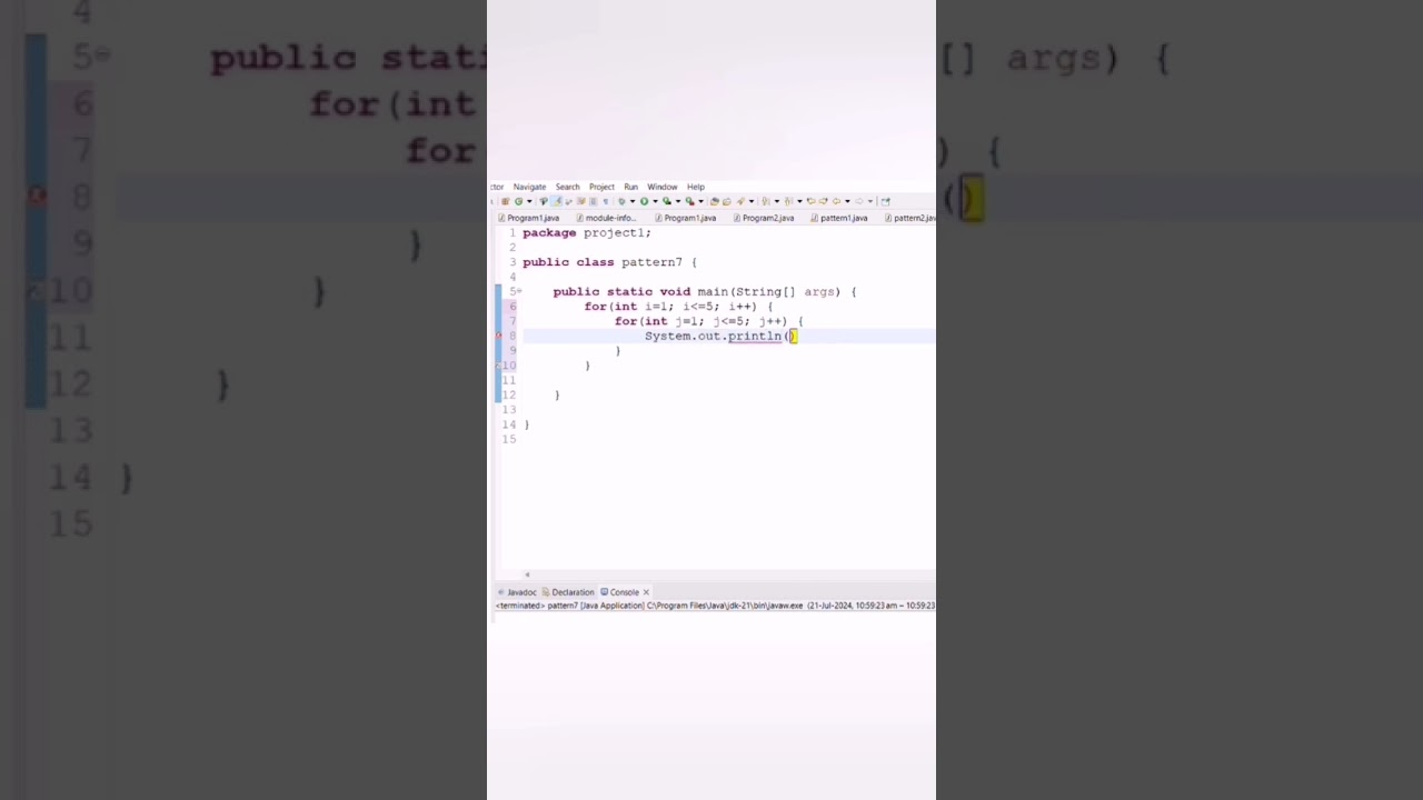Number patterns.... #java #programming #corejava #coding